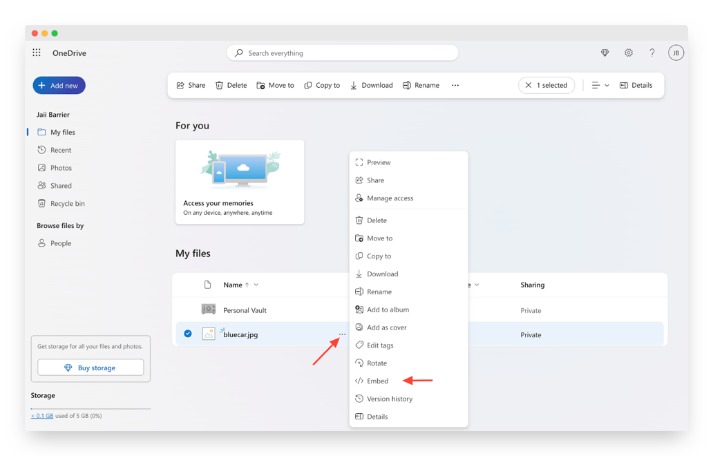 How to Use a Microsoft OneDrive Image in Skill Struck